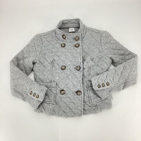 CAbi | Jackets & Coats | Cabi Jacket Womens Size S Gray Quilted Double ...